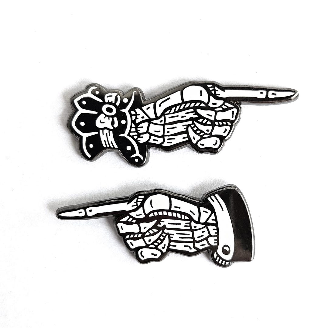 Skeleton Hand Enamel Pins - Etsy