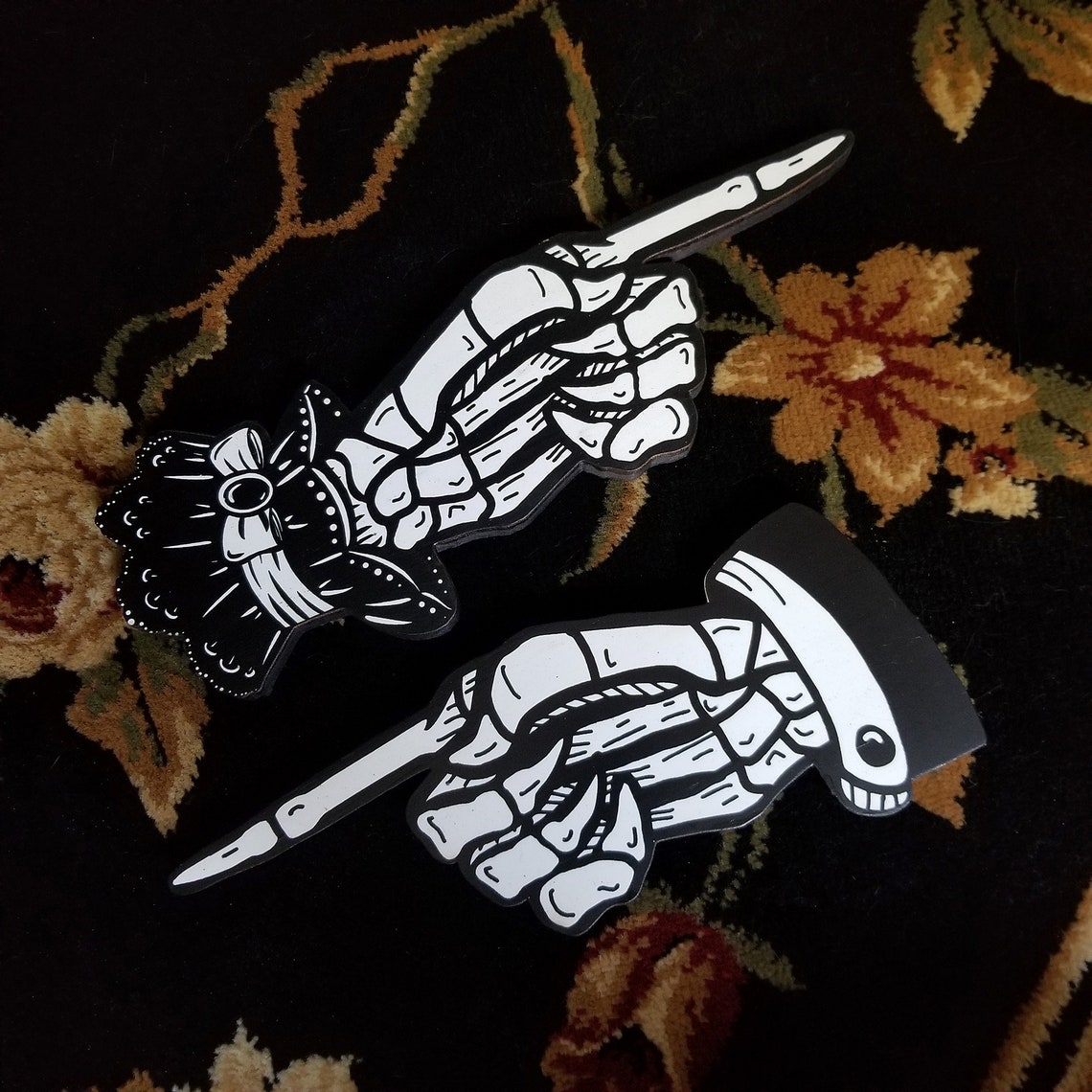 Victorian Skeleton Hand Wood Prints - Etsy