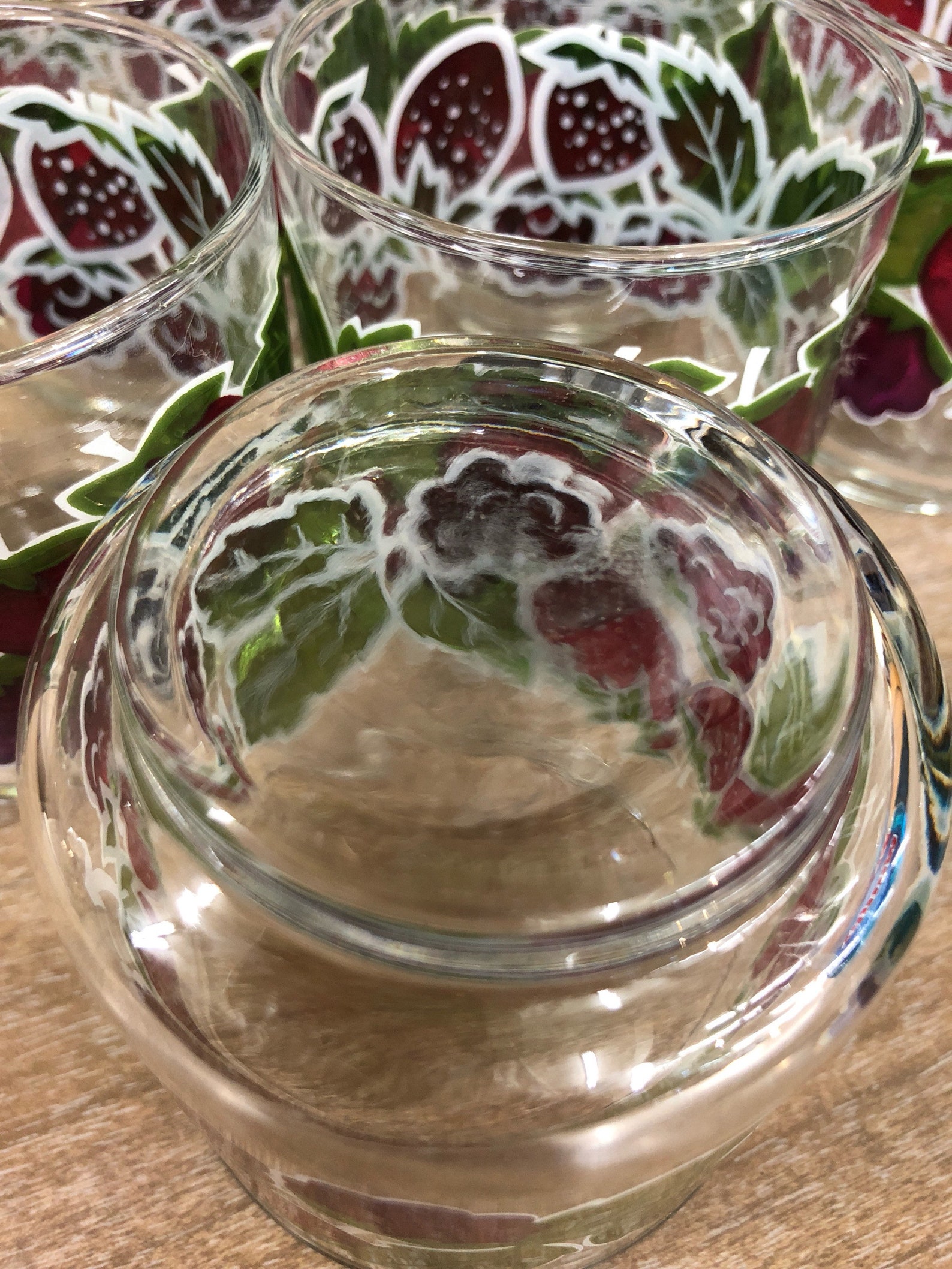 Berry Print Juice Glasses, Set of 8 - Etsy