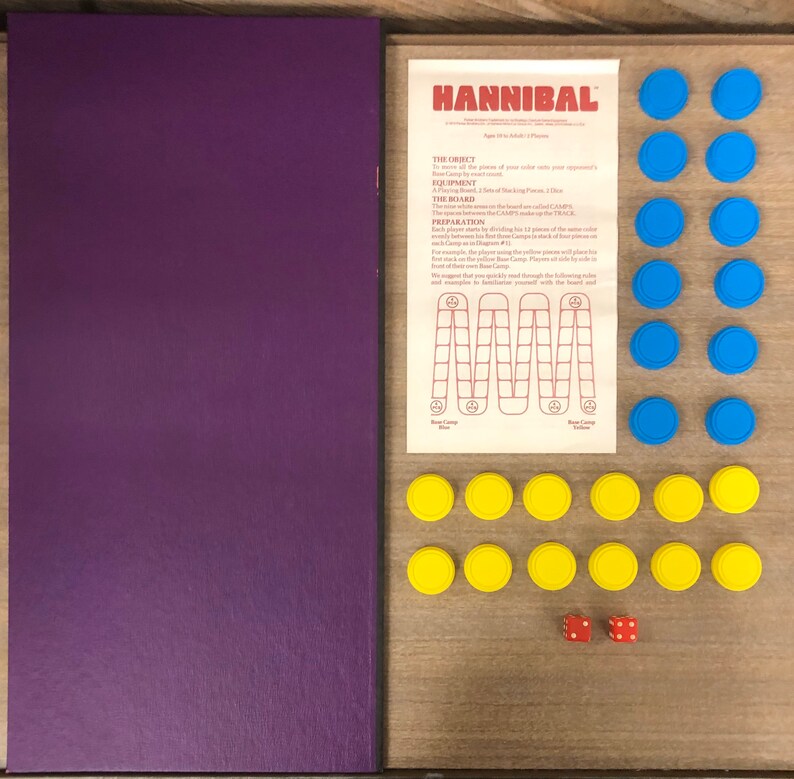 Hannibal Game 1974 / Vintage Hannibal Board Game / Retro Hannibal Two ...