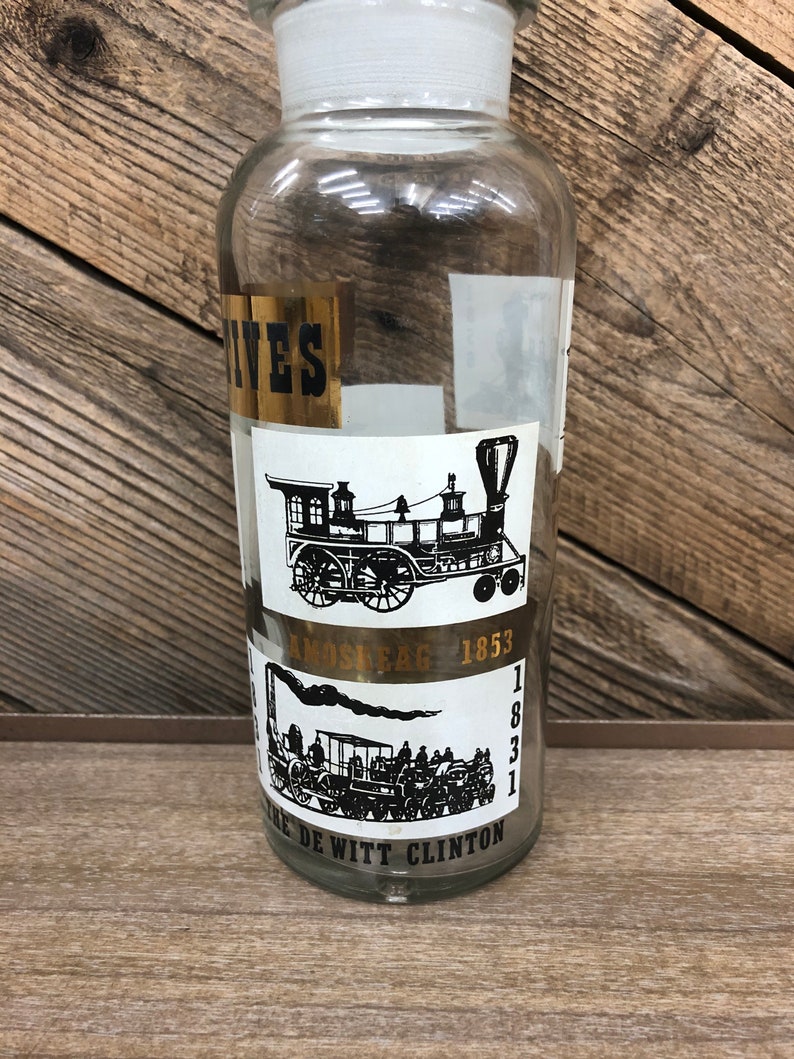 Set/2 Locomotive Apothecary Jars / Vintage Historic Locomotive Jars ...