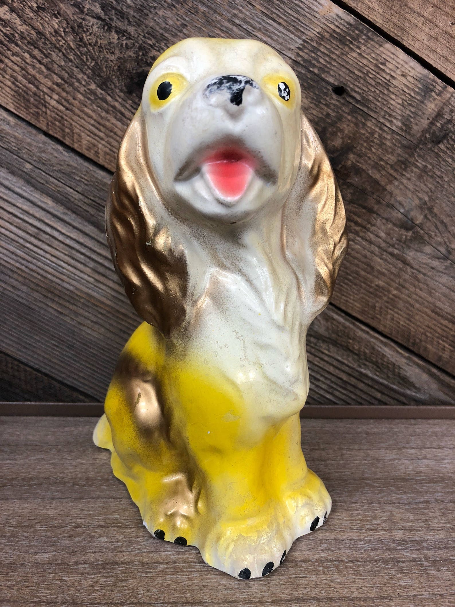 Chalkware Cocker Spaniel Figurine - Etsy