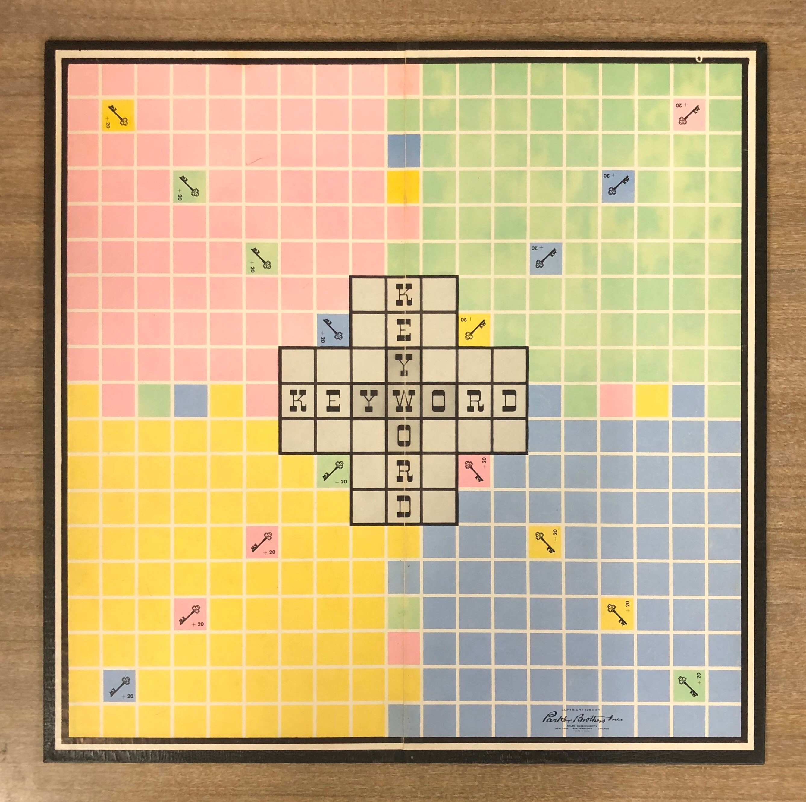 Keyword Board Game 1953 / Vintage Parker Brothers Keyword | Etsy