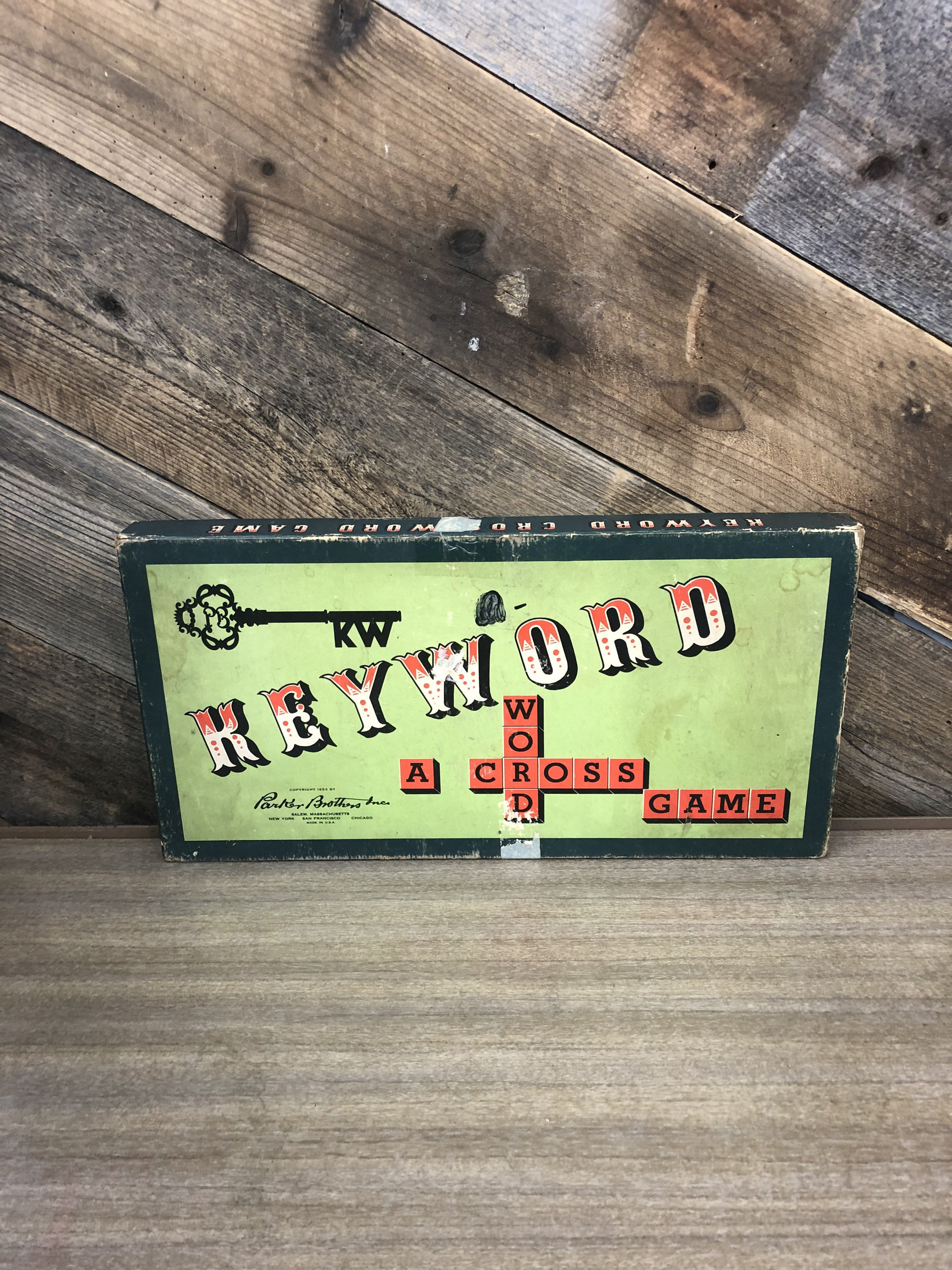Keyword Board Game 1953 / Vintage Parker Brothers Keyword Crossword ...