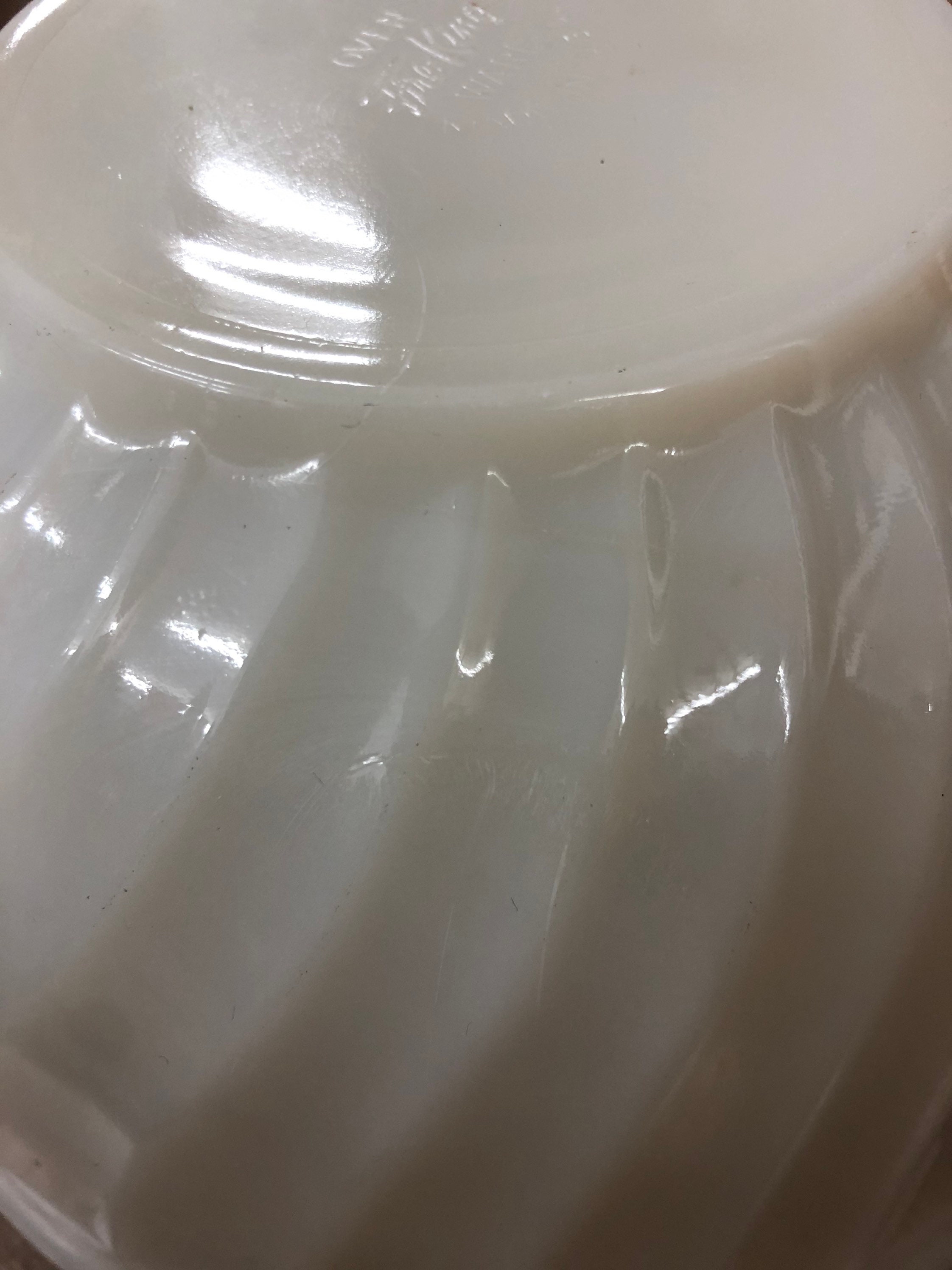 Fire King off White 8 Swirl Bowl / Vintage Fire King - Etsy