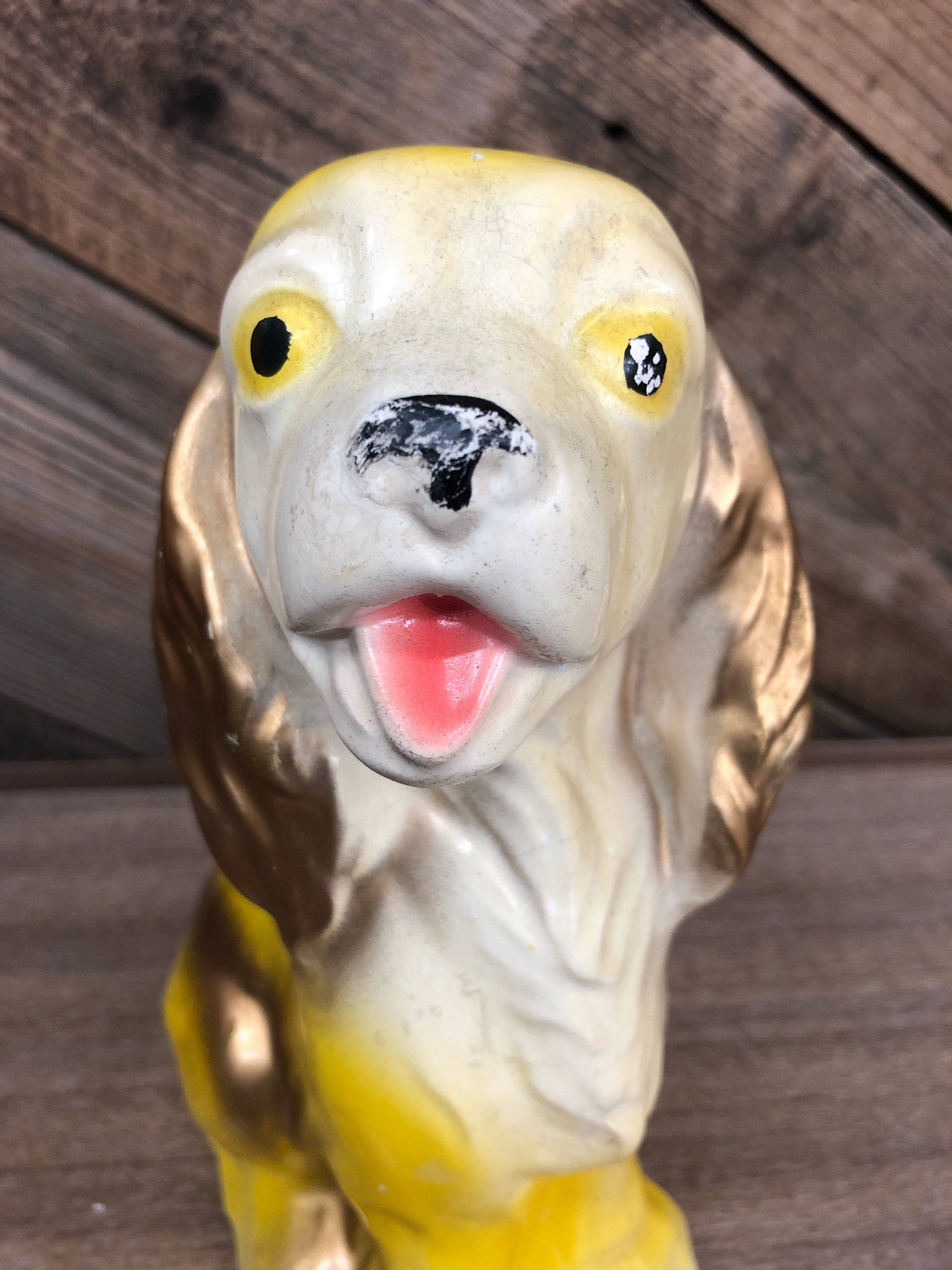 Chalkware Cocker Spaniel Figurine - Etsy