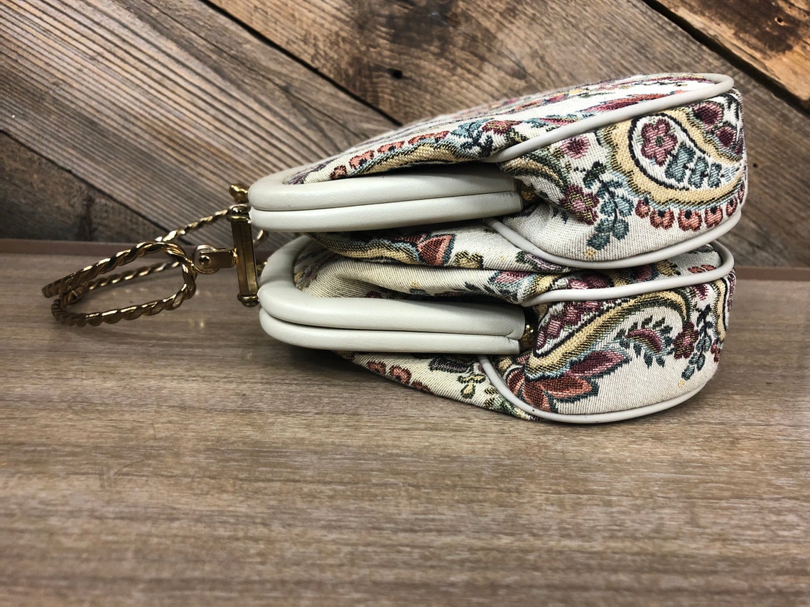 Paisley Print Handbag / Lou Taylor Miami Paisley Purse / - Etsy