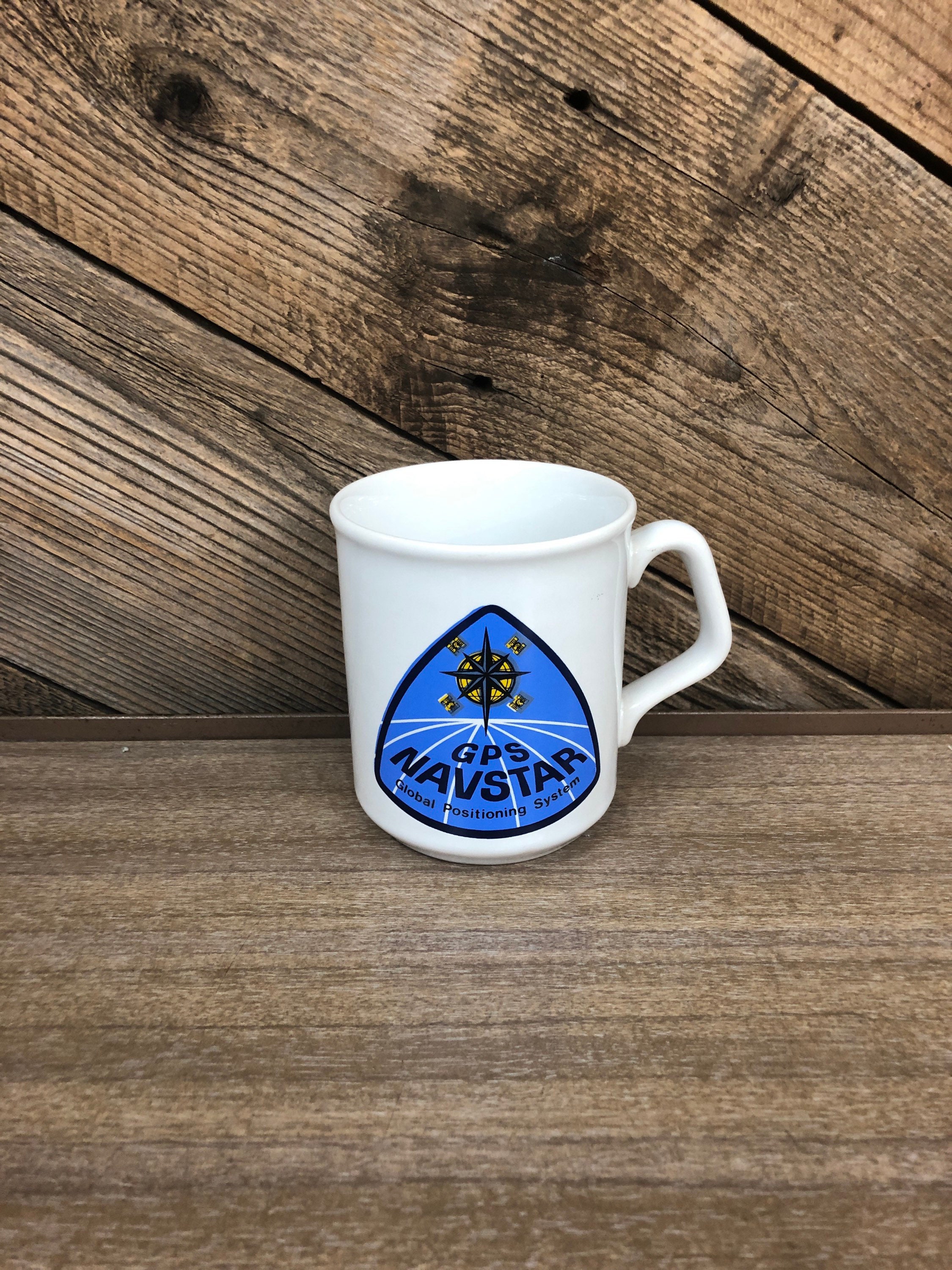 GPS NAVSTAR Mug / Vintage Navstar Global Positioning System Mug / Retro ...
