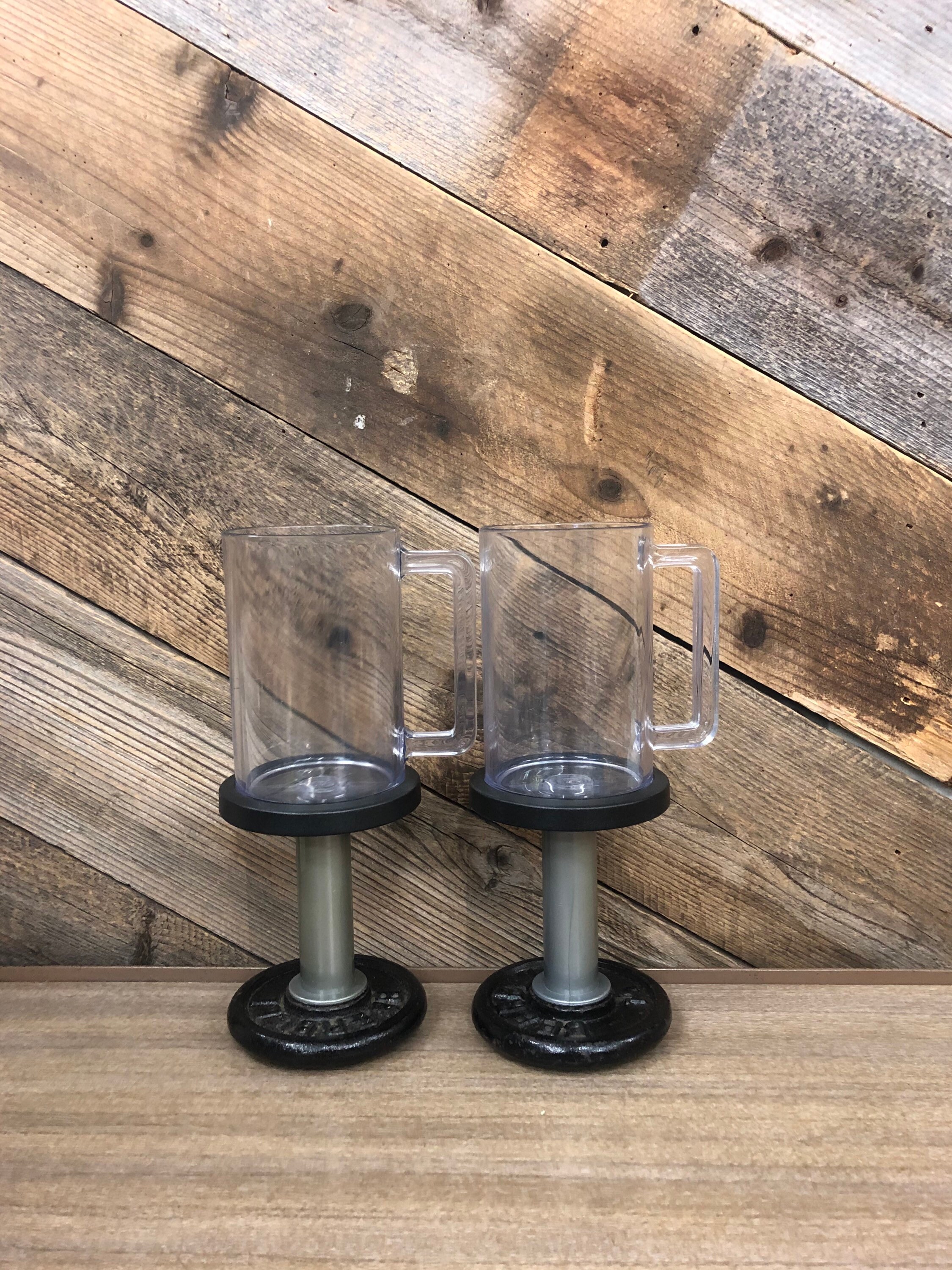Set/2 Beer Bell Steins / Vintage Barbell Beer Mugs / Retro | Etsy