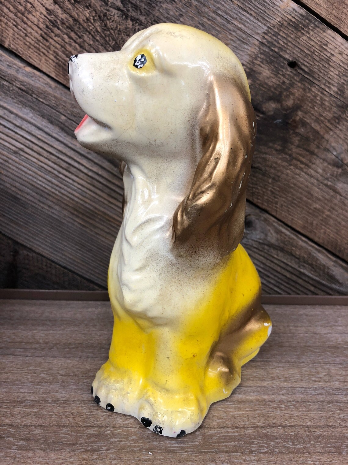 Chalkware Cocker Spaniel Figurine - Etsy