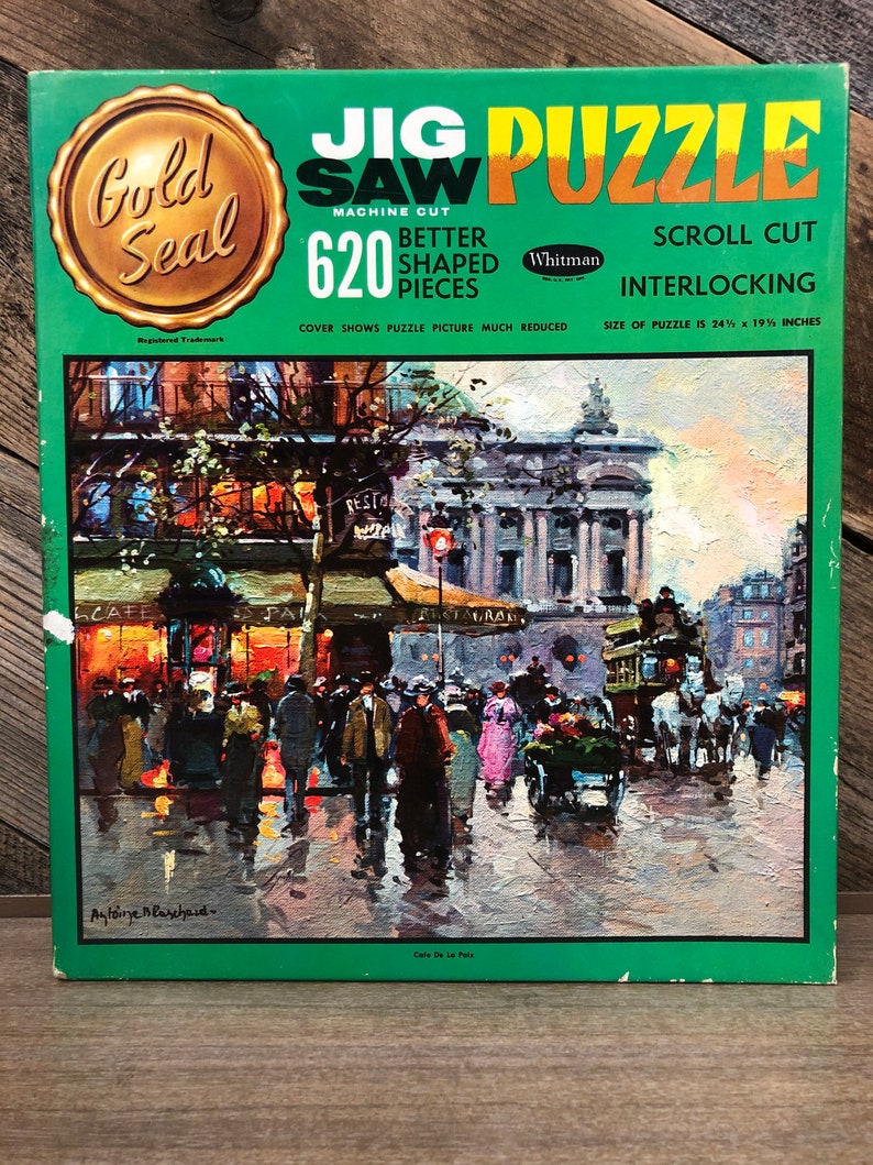 Paris France Cafe Scene Jigsaw Puzzle / Cafe De La Paix | Etsy