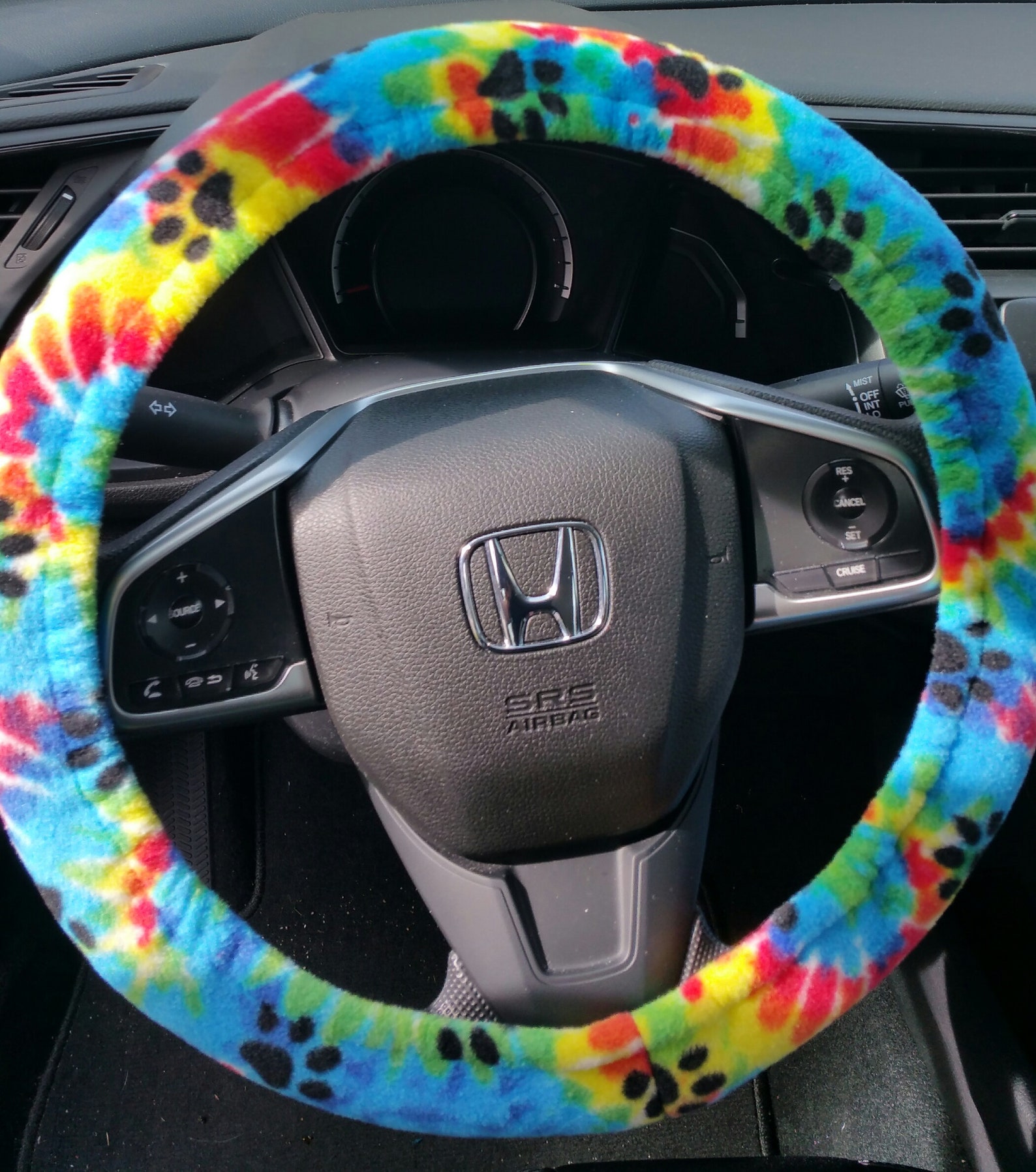 Rainbow Steering Wheel Cover/ Warm Wheel Cover/ Dog Paws Wheel Cover ...