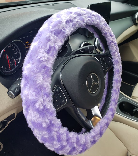 Lavender or Purple Minky Plush Rosette Soft Faux Fur Steering Wheel Cover Women Car Accessories Holiday Gift Idea Car Warming Gift Etsy