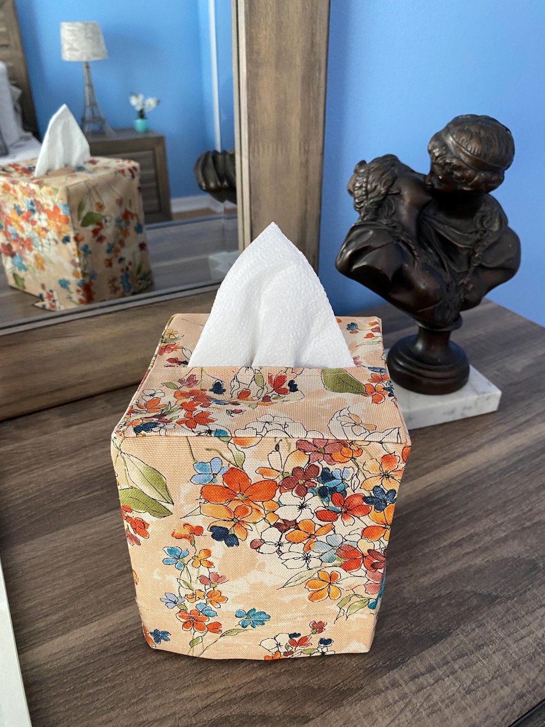 Fabric Tissue Box Cover. Square Tissue Box Cover. Tissue Box Cover ...
