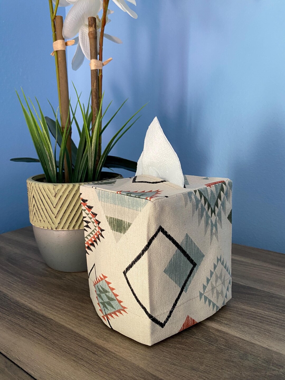 Canvas Tissue Box Cover. Square Tissue Box Cover. Tissue Box Cover ...