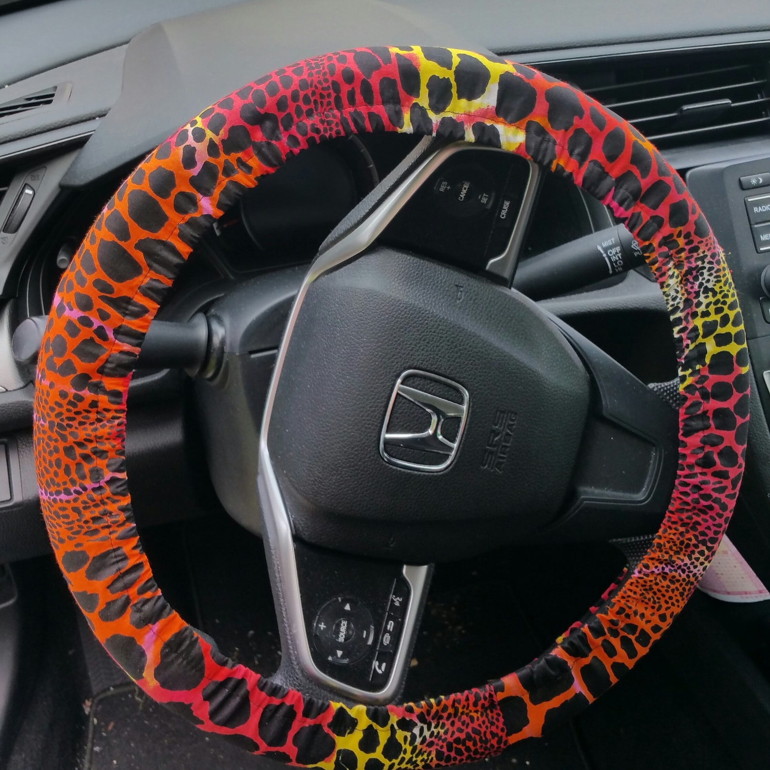 Animal Print Steering Wheel Cover . African Wheel Cover.black Orange ...