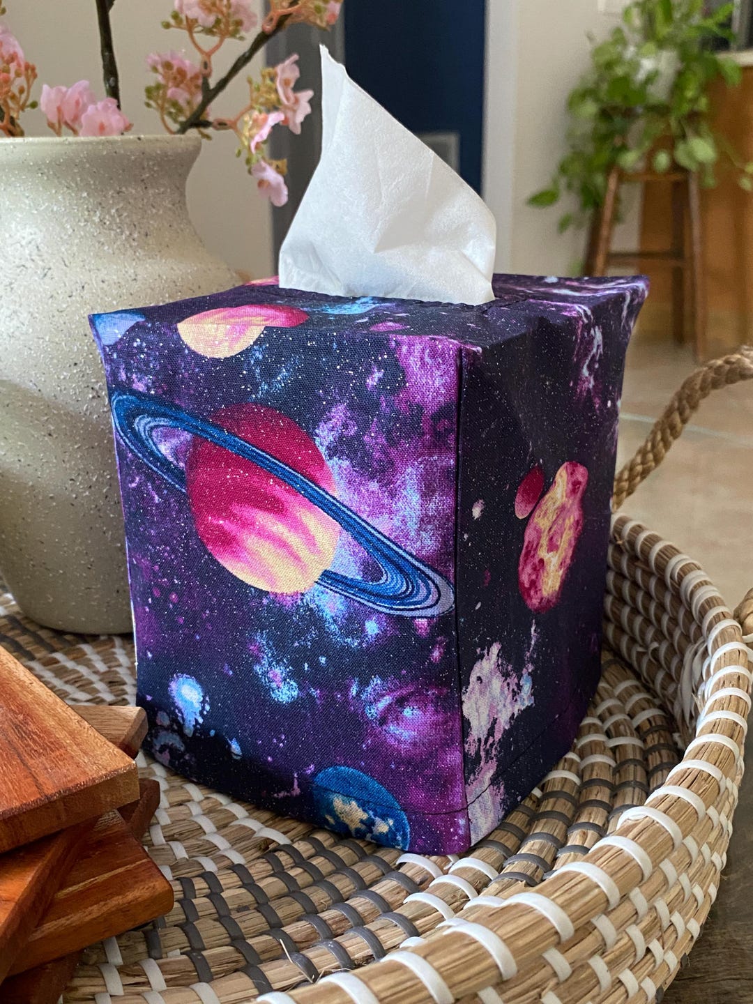 Cotton Tissue Box Cover.square Tissue Box Cover.tissue Box Cover.fabric ...