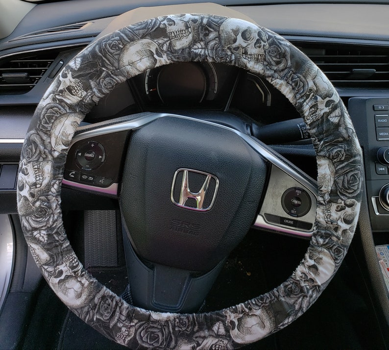 Black and White Skulls Steering Wheel Cover/ Horror Wheel | Etsy