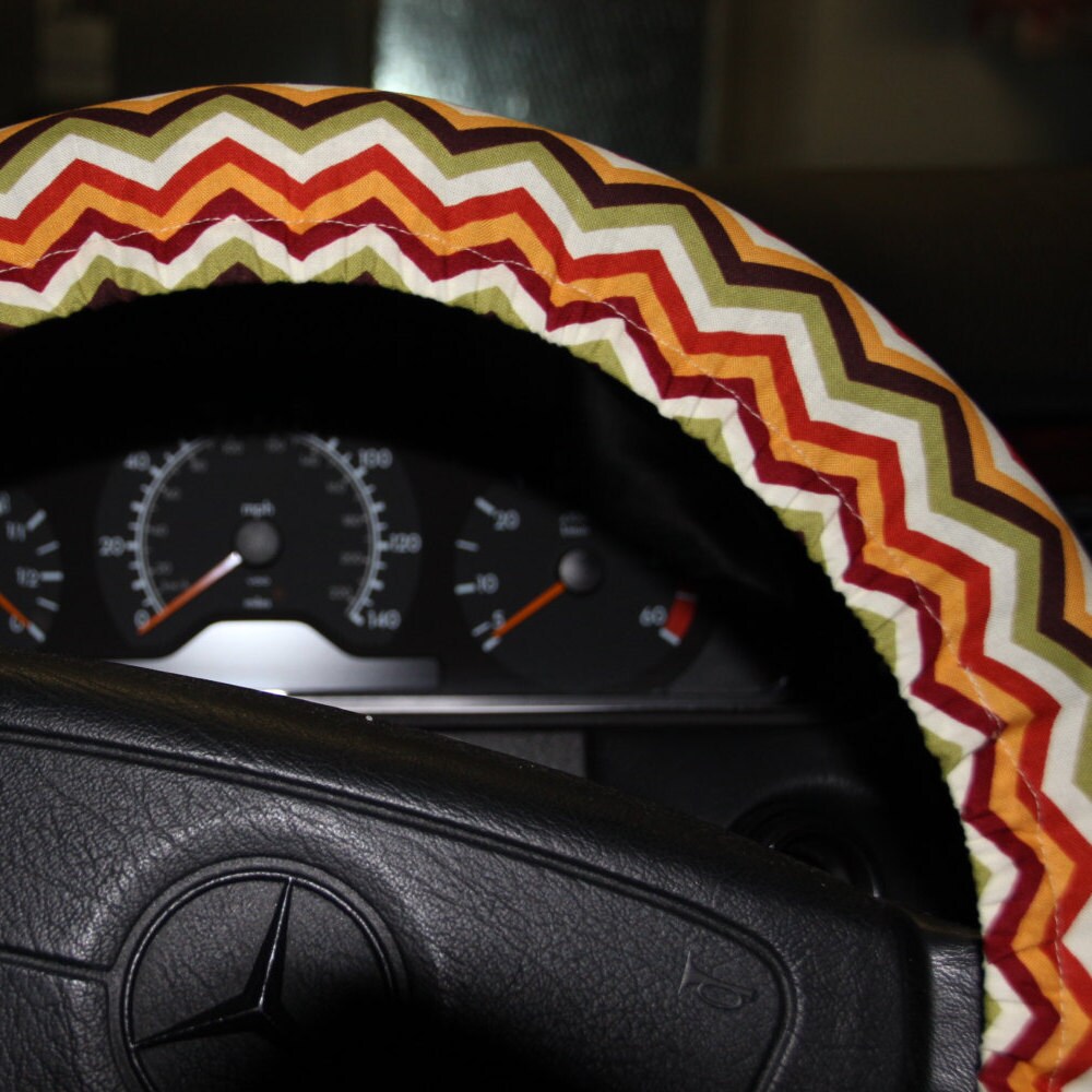 SALE) Multicolor Chevron Steering Wheel Cover. Womens Wheel Cover ...