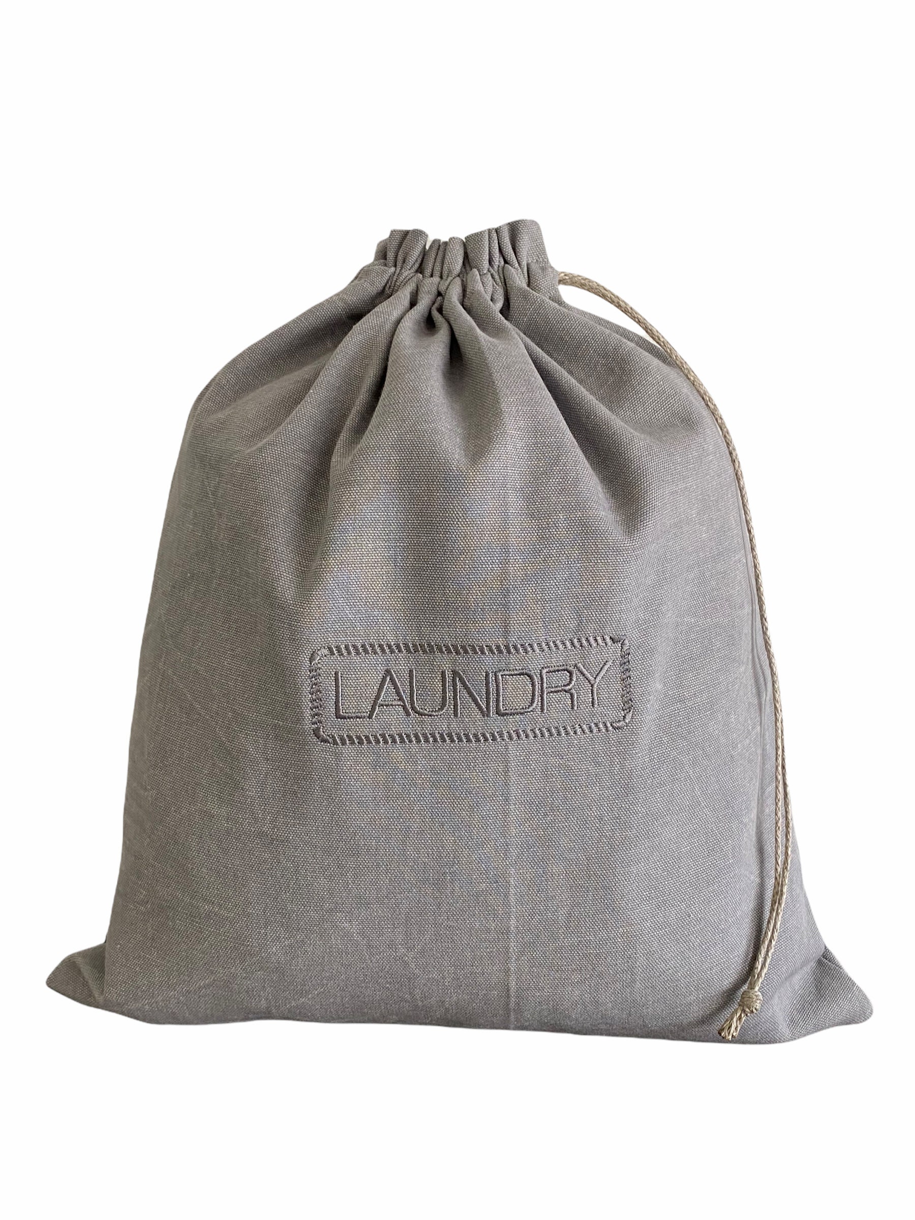 Linen Laundry Bag - Embroidered Laundry Bag - Linen Bag - Travel Canvas ...