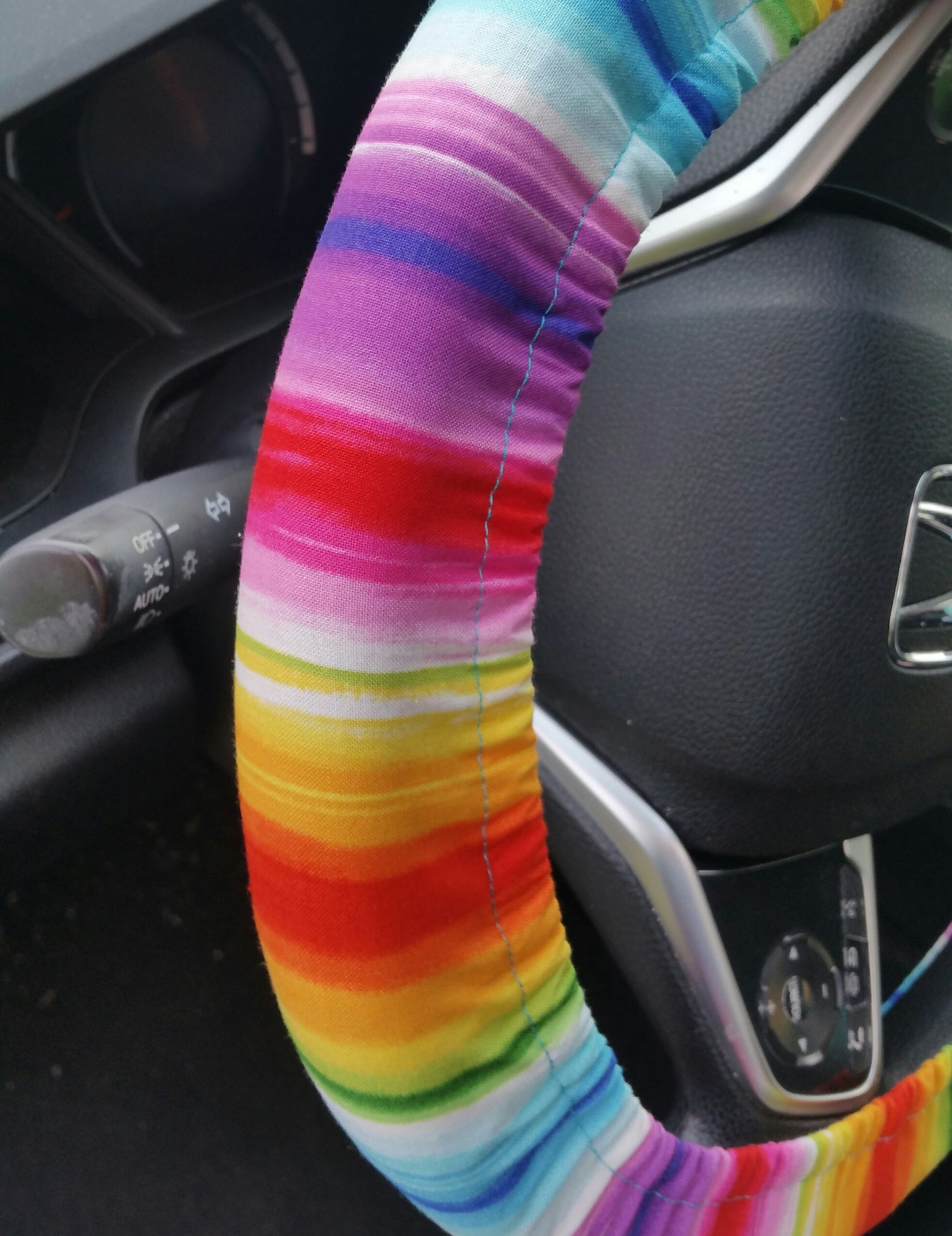 NEW Rainbow Colors Steering Wheel Cover/ Multi-color Wheel Cover ...