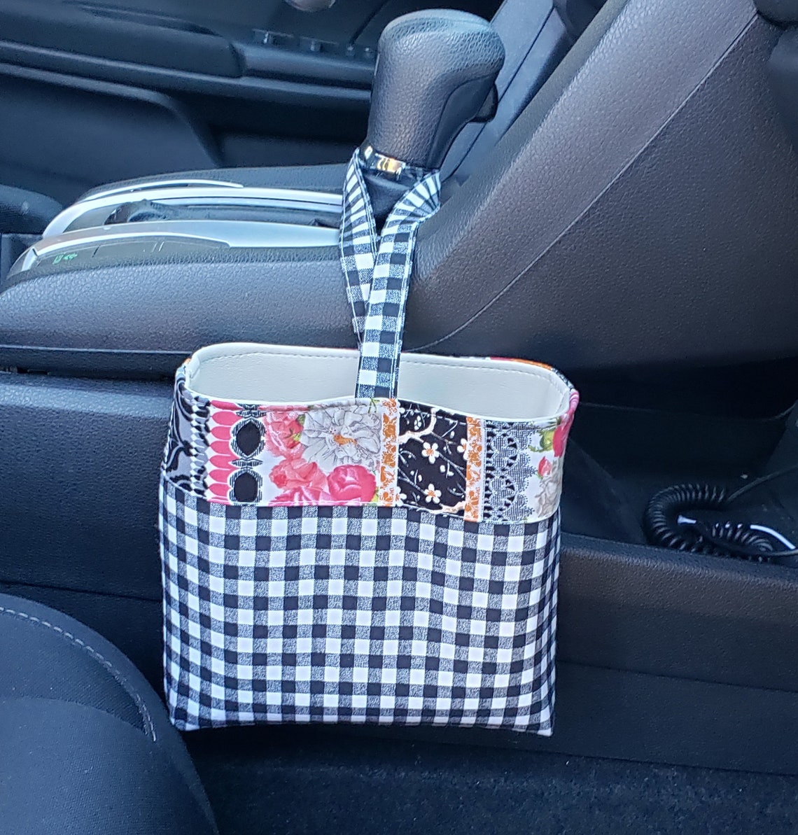 Gingham Pattern Trash Bags in Several Colors - Car Litter Bag - Car ...