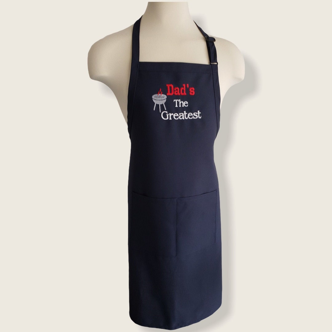 Big & Tall Black Apron for Men – "dad's the Greatest" - Etsy