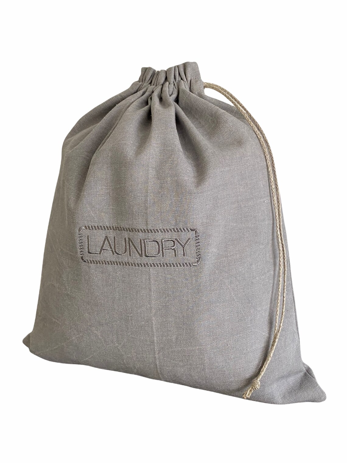 Linen Laundry Bag - Embroidered Laundry Bag - Linen Bag - Travel Canvas ...