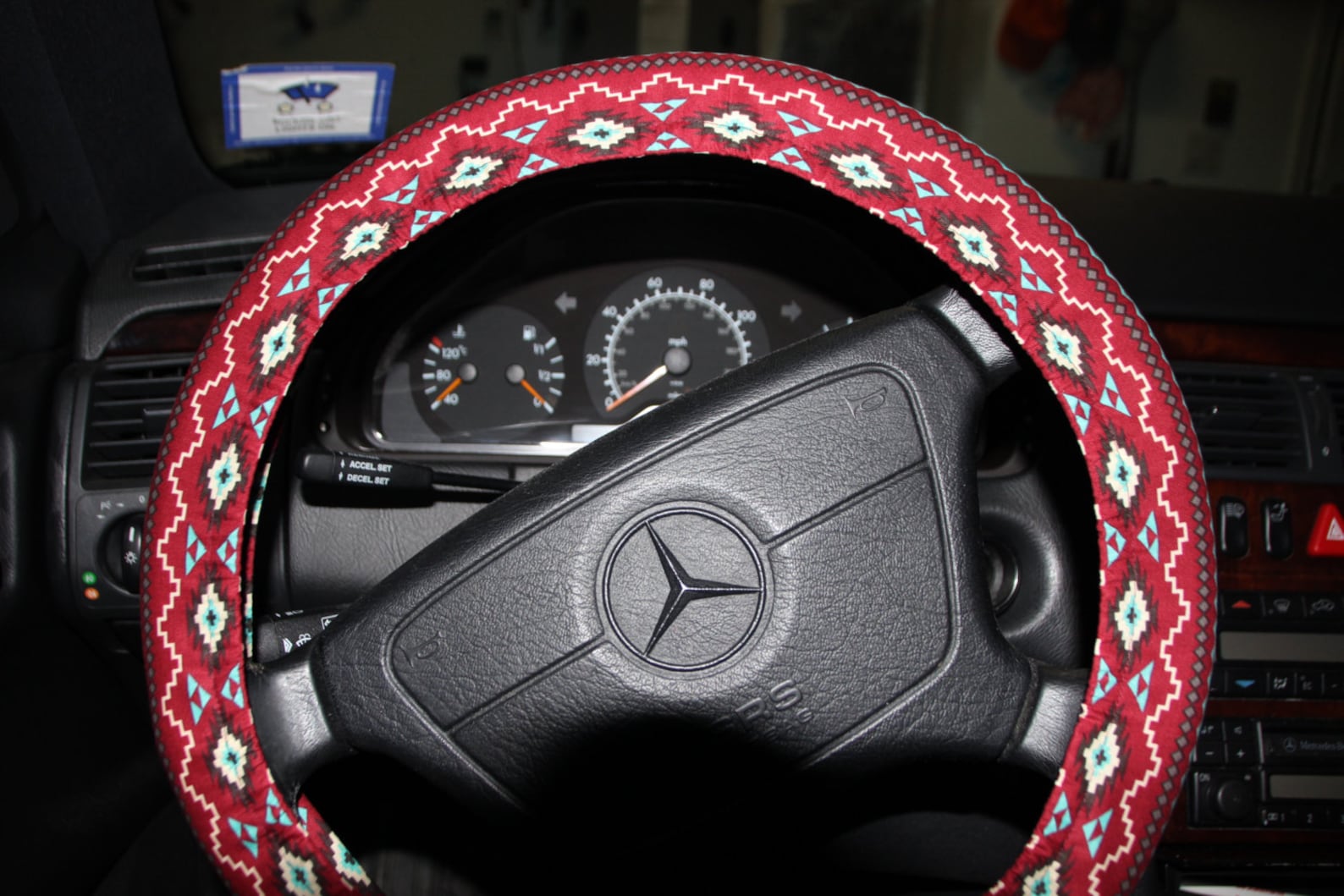 Tribal Cover Wheel . Steering Wheel Cover, Aztec Cover Wheel. Burgundy ...