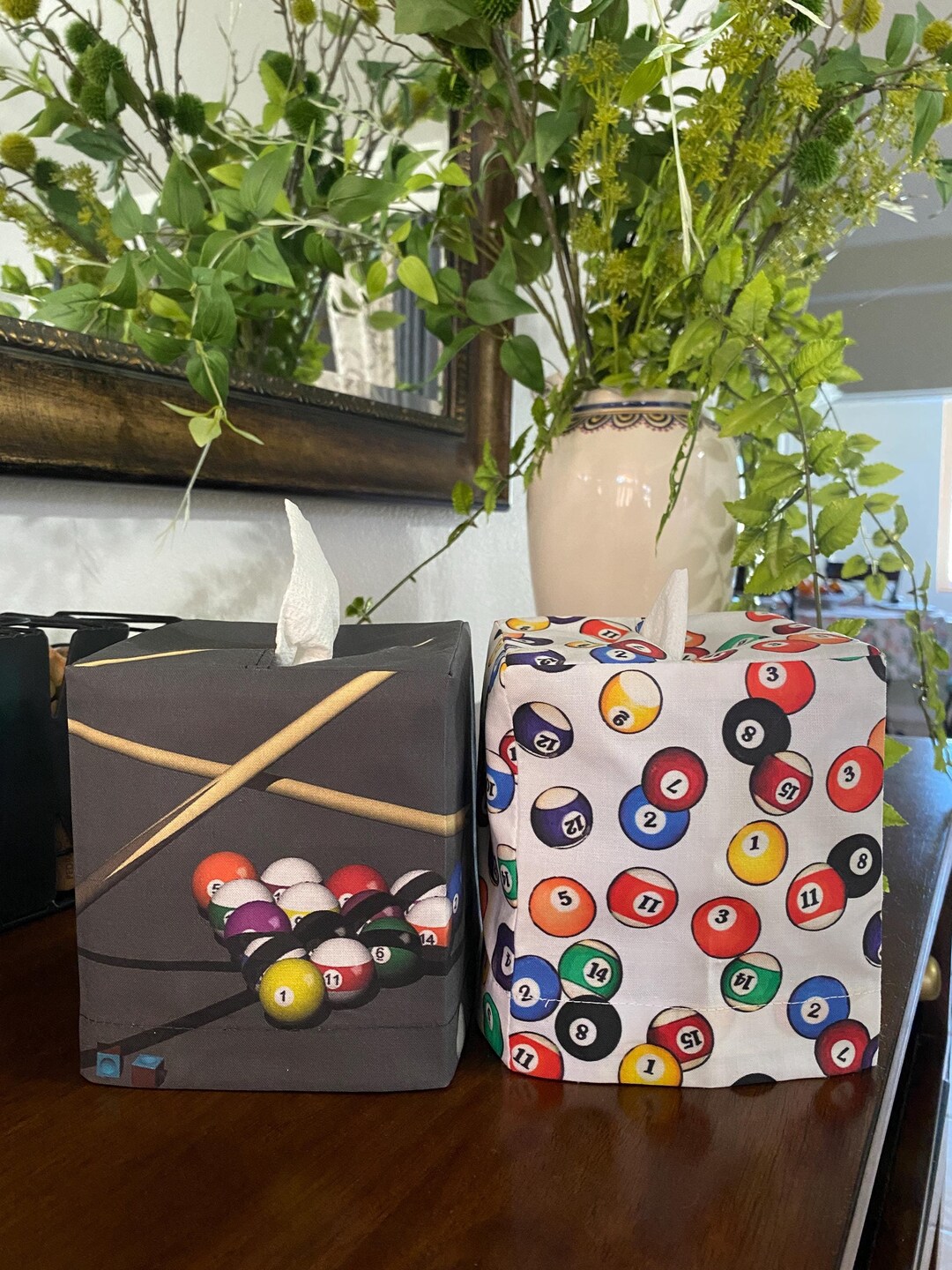 Pool Billiard Tissue Box Covers. Square Tissue Box Cover. Pool Tissue ...