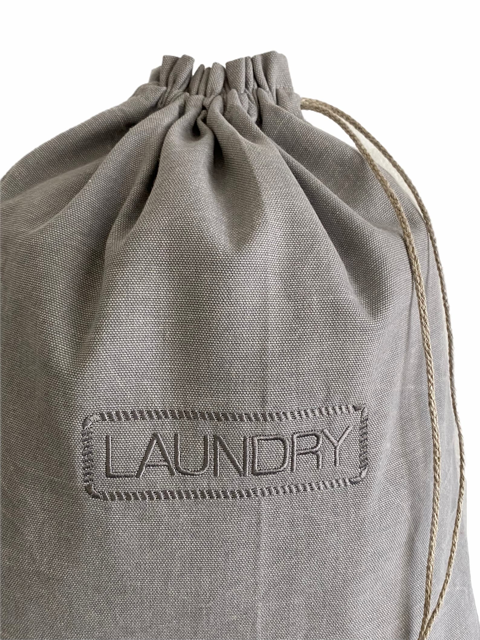 Linen Laundry Bag - Embroidered Laundry Bag - Linen Bag - Travel Canvas ...