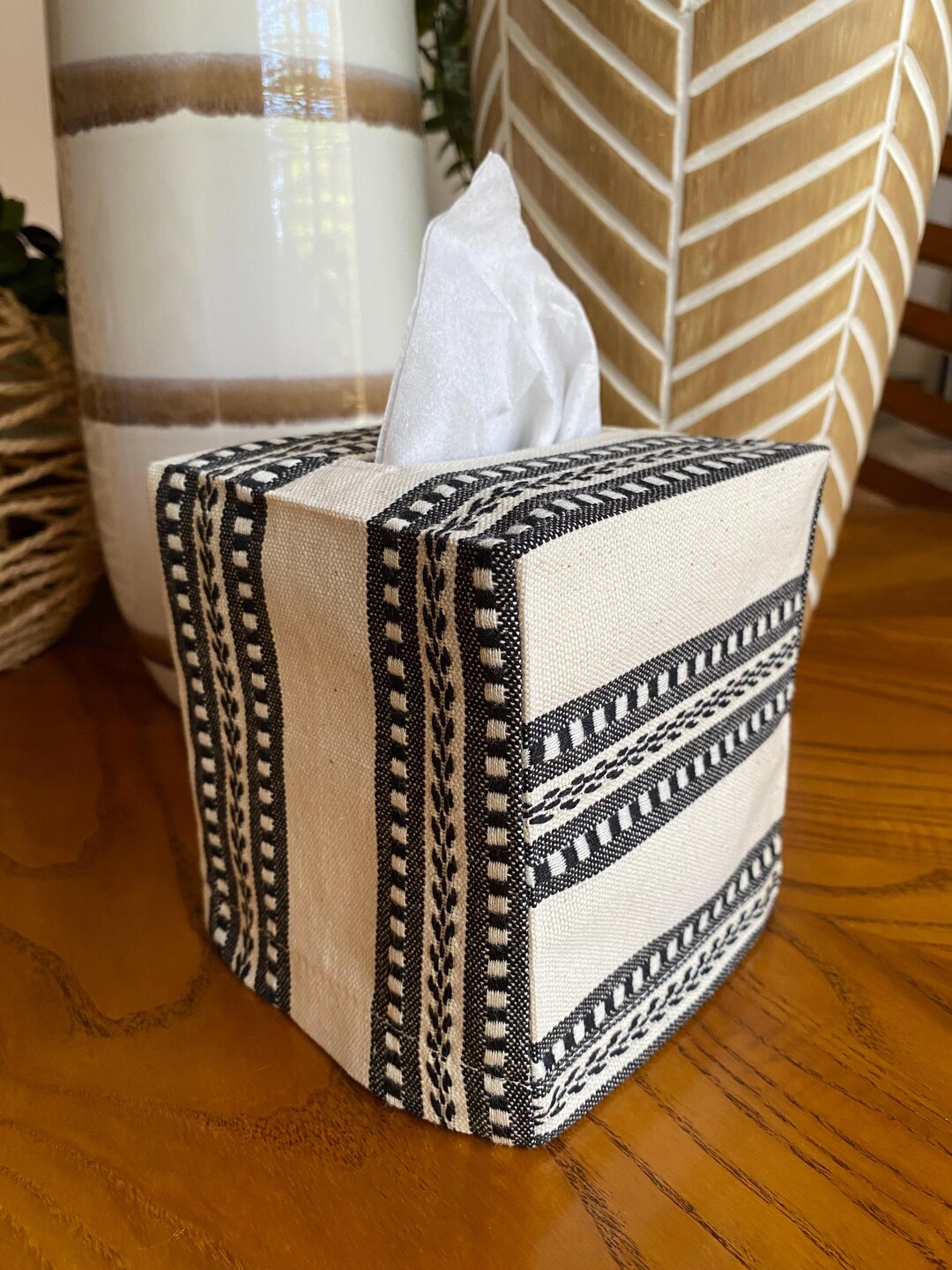 Canvas Tissue Box Cover. Square Tissue Box Cover. Tissue Box Cover ...