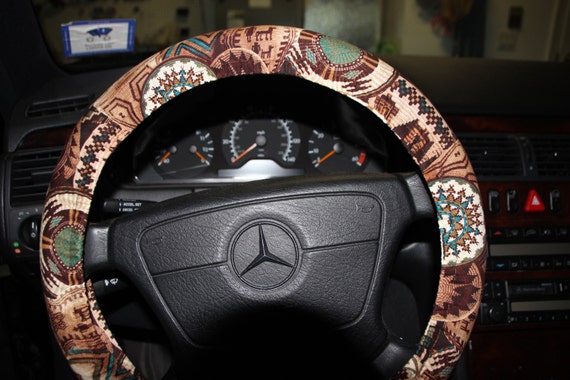 Tribal Steering Wheel Cover aztec Wheel Cover Brown-green - Etsy
