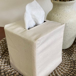 Linen Tissue Box Cover. Square Tissue Box Cover. Tissue Box Cover ...