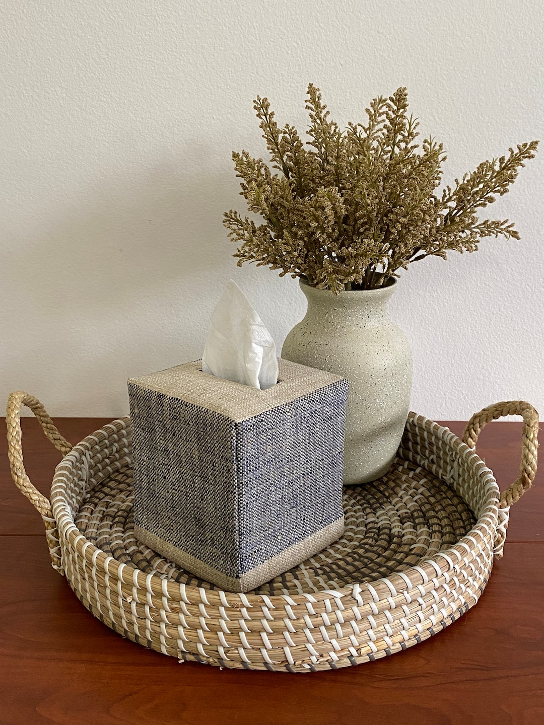 Linen Tissue Box Cover. Square Tissue Box Cover. Tissue Box Cover ...