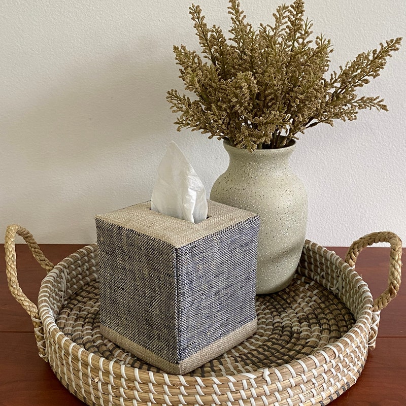 Linen Tissue Box Cover - Etsy