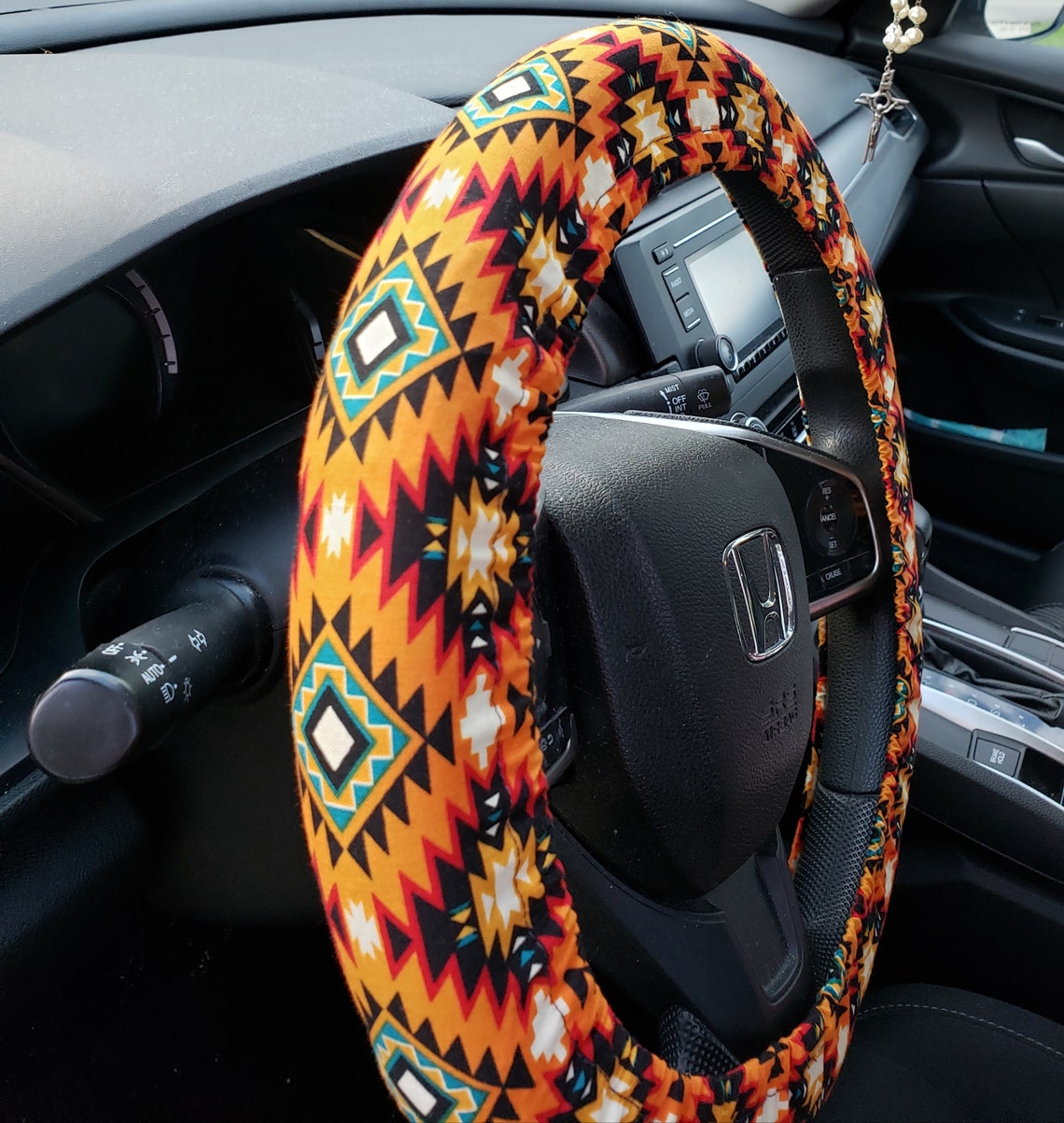 Tribal/aztec/southern Pattern Steering Wheel Cover - Unisex Steering ...