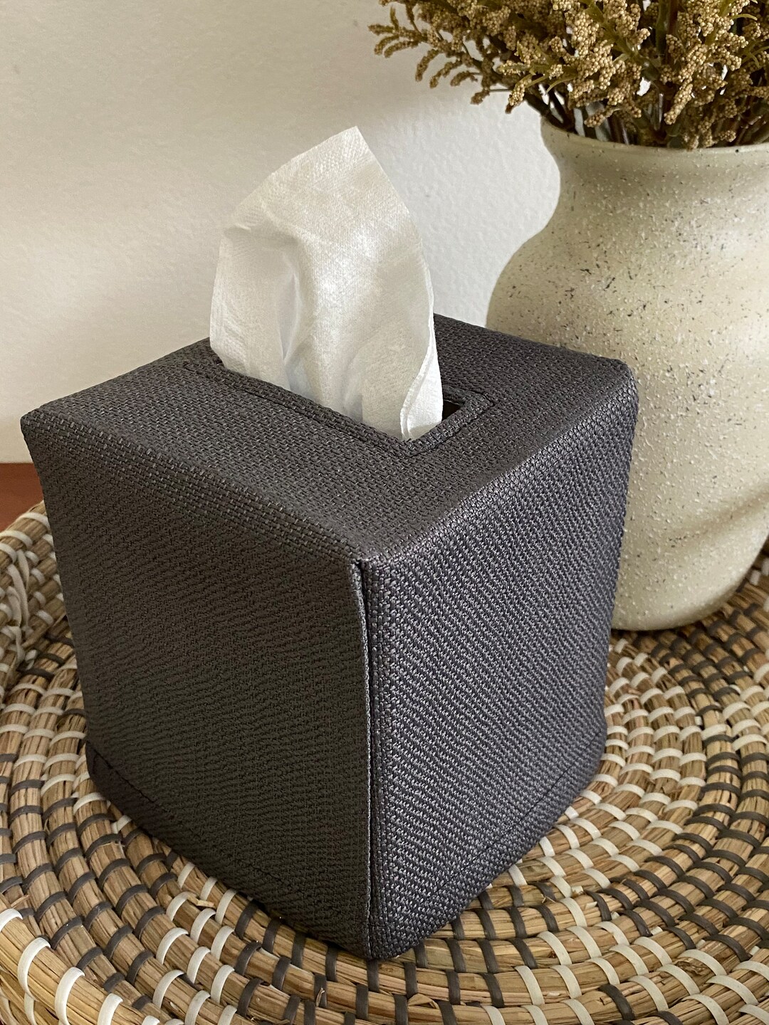 Fabric Tissue Box Cover. Square Tissue Box Cover. Tissue Box Cover ...