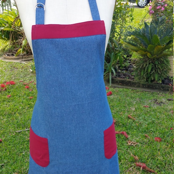 Blue Jean Apron - Etsy