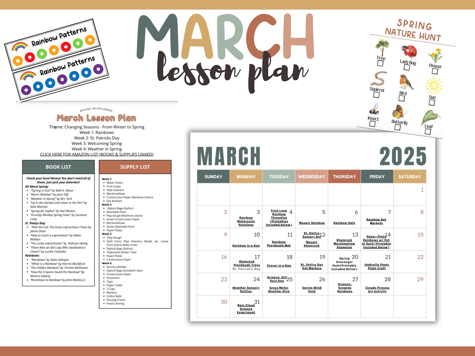 MARCH CURRICULUM / LESSON Plan Pre-k Preschool Toddler Arts & Crafts ...