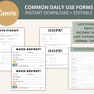 HOME DAYCARE BUNDLE, Parent Handbook, Contracts, Newsletter, Meal Plan ...