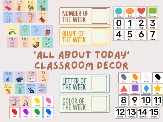 ALL ABOUT TODAY Classroom Decor Preschool Home Daycare - Etsy
