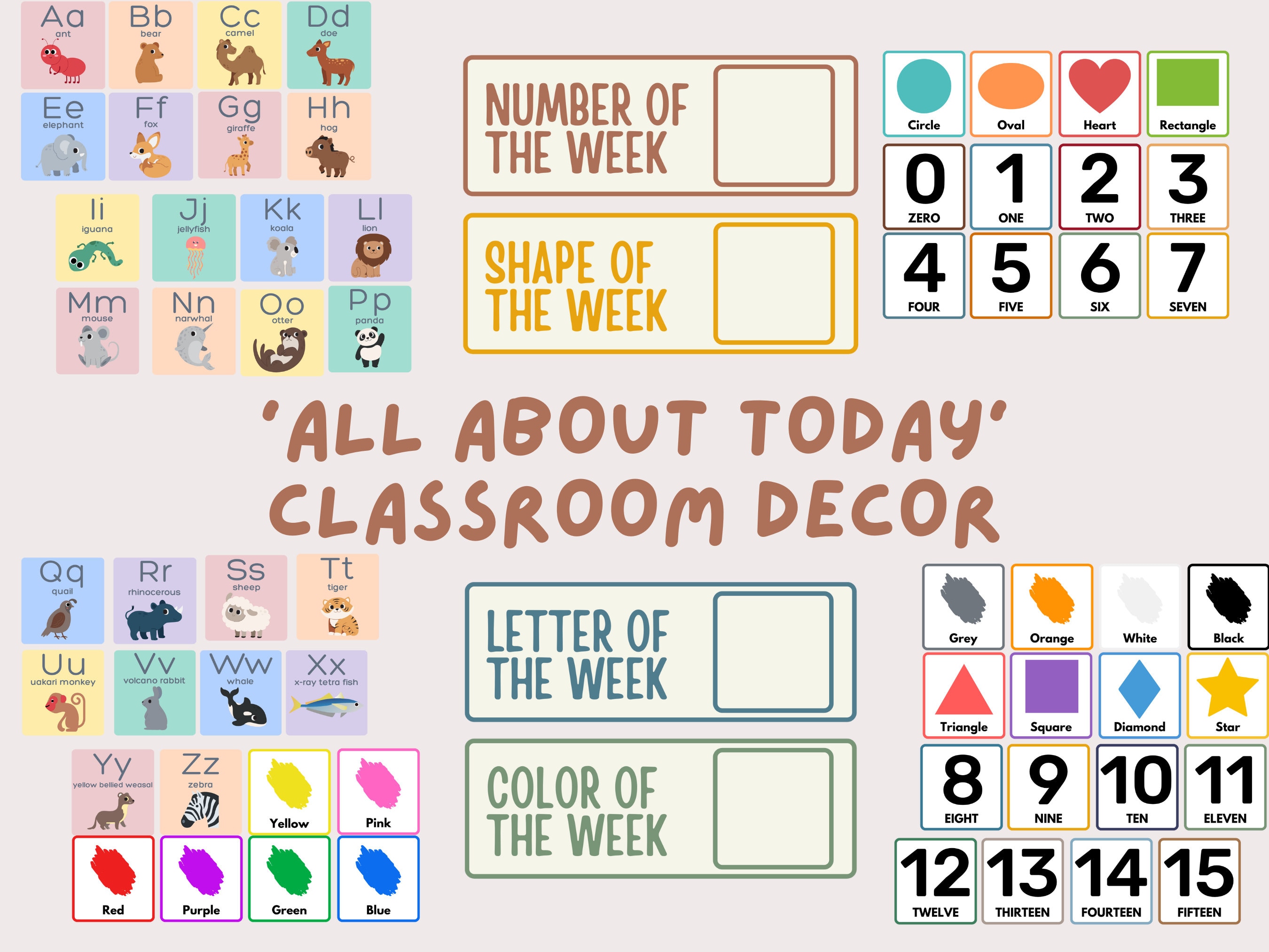 ALL ABOUT TODAY, Classroom Decor, Preschool, Home Daycare, Homeschool ...