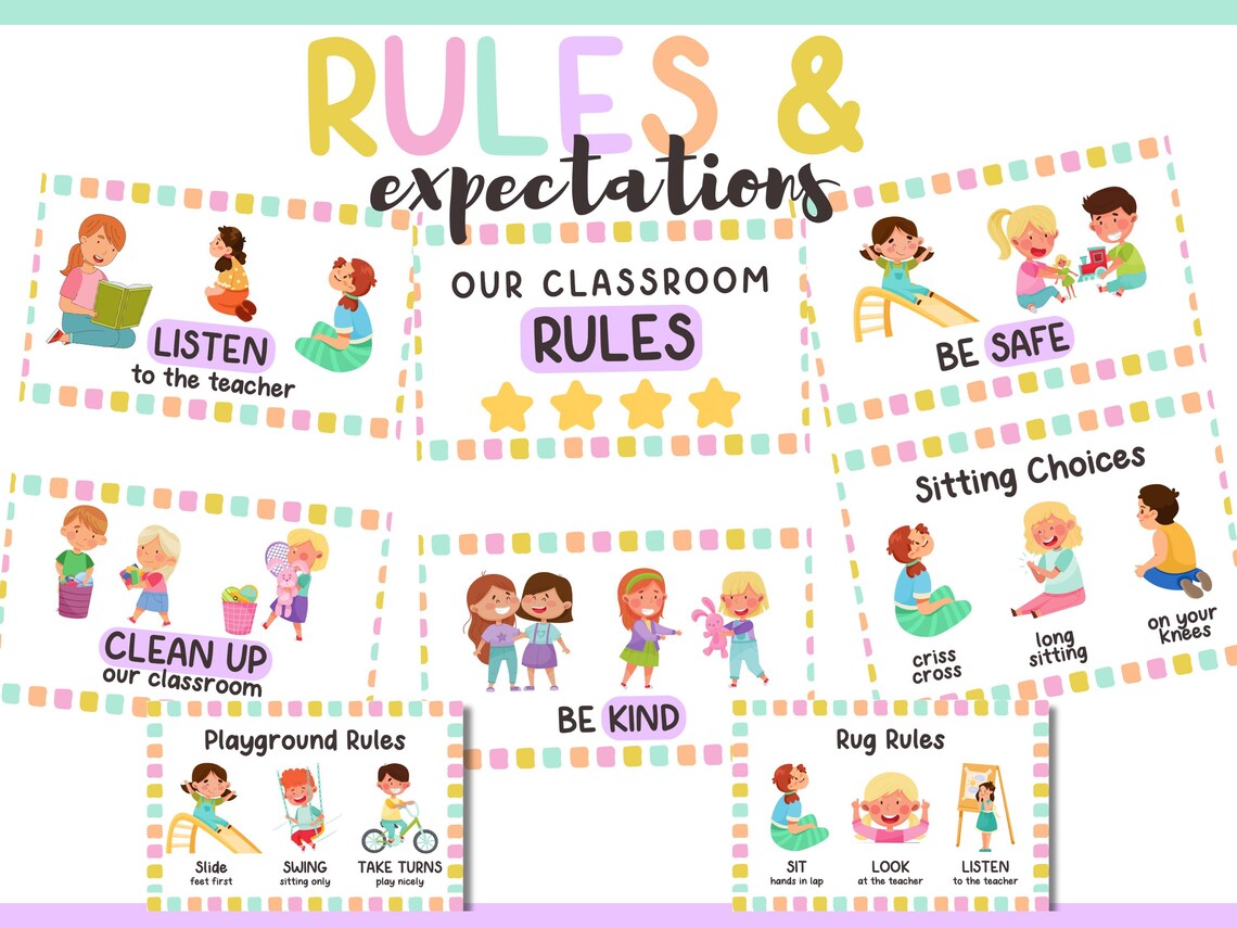 CLASSROOM RULES / Exceptions / Daycare / Preschool / Prek ...