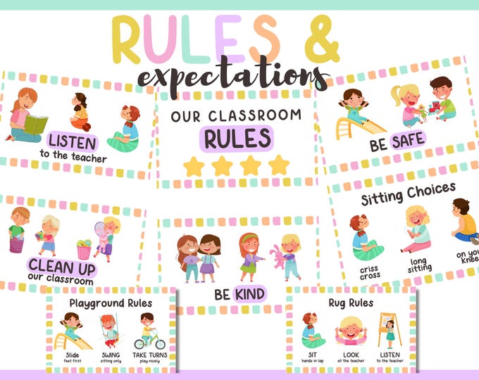 CLASSROOM RULES / Exceptions / Daycare / Preschool / Prek ...