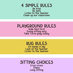 CLASSROOM RULES / Exceptions / Daycare / Preschool / Prek ...