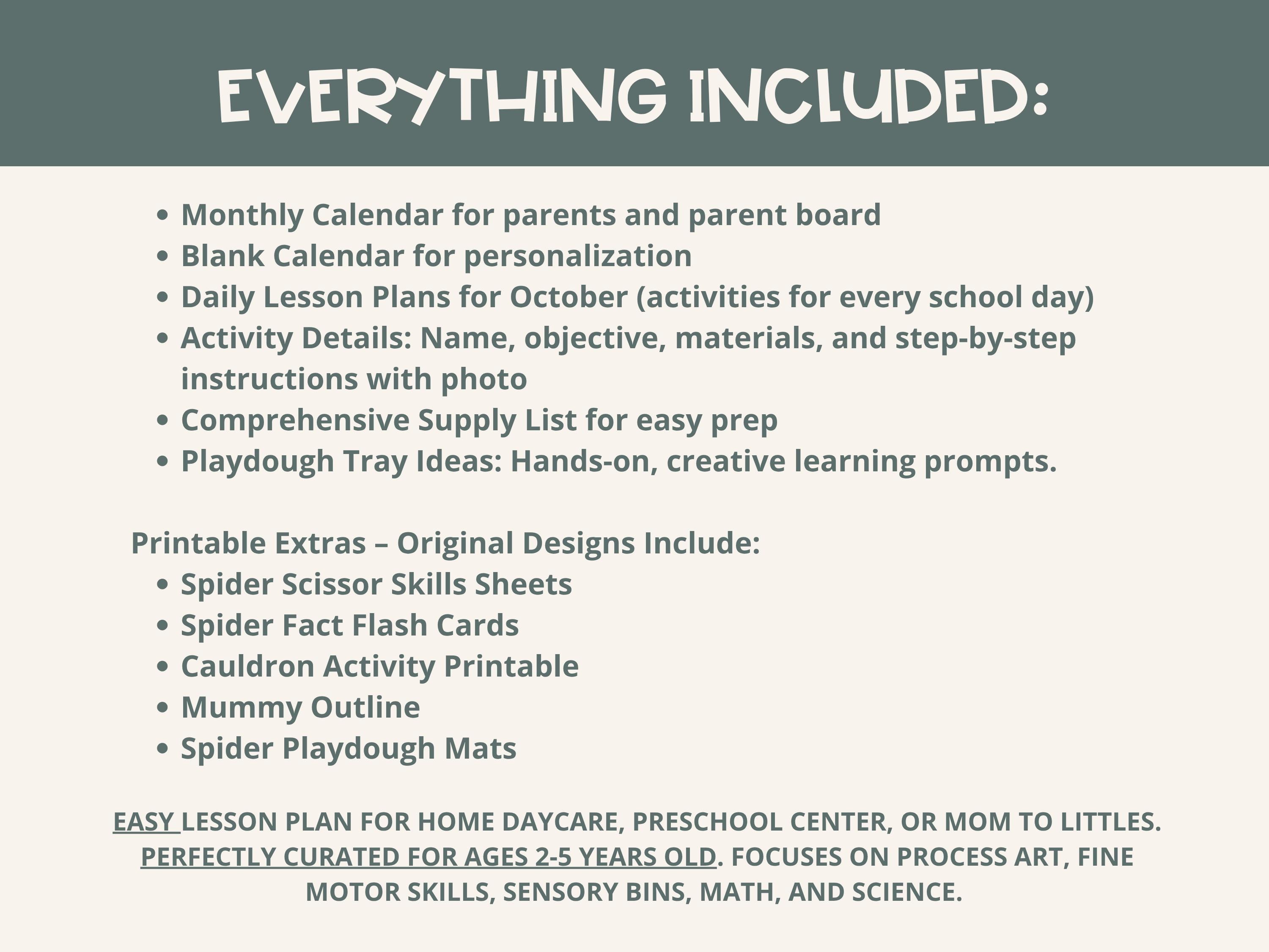 October Preschool Curriculum + Printables, Halloween, Fall Activities ...
