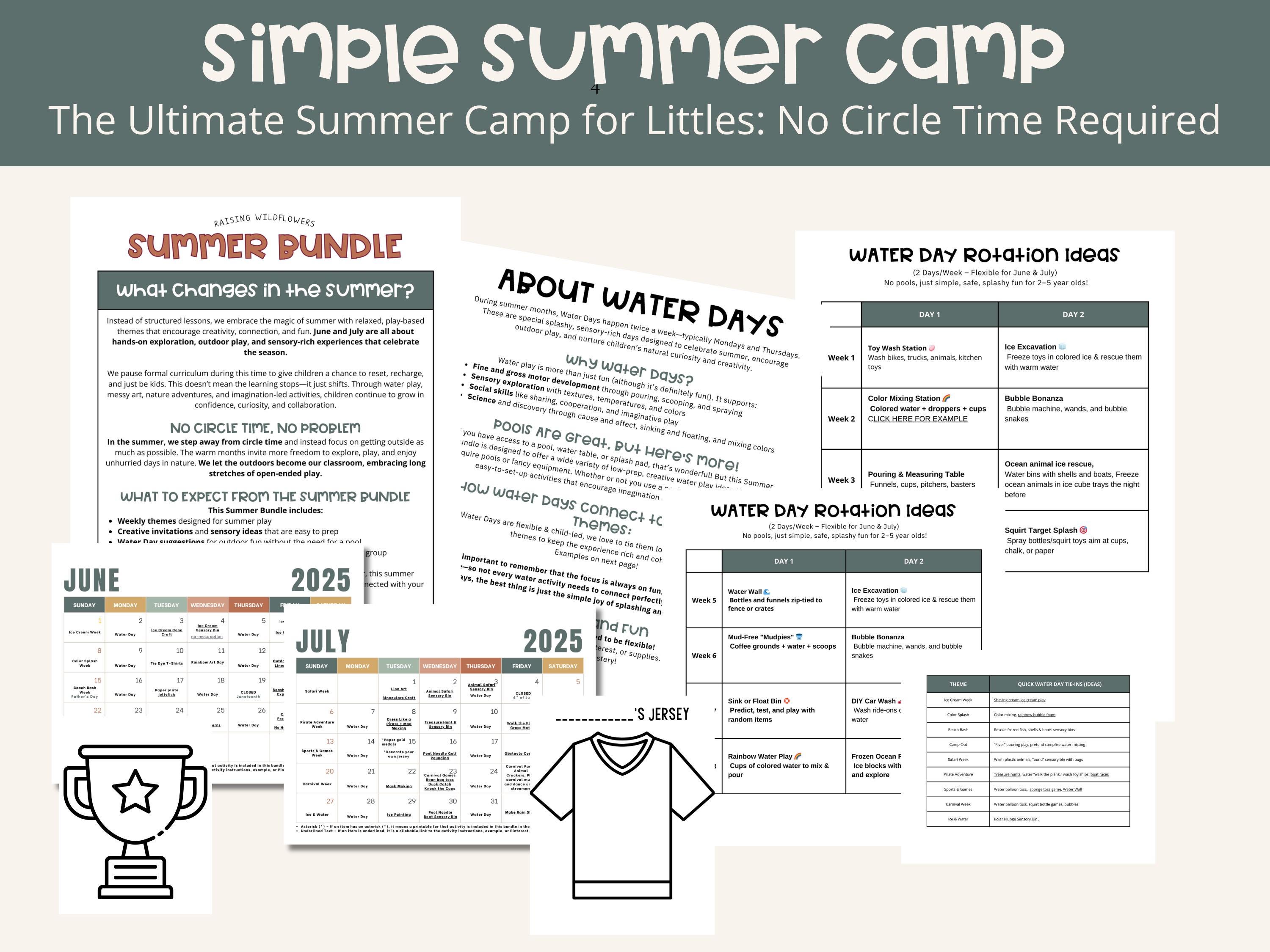 Preschool Summer Camp Curriculum, Home Daycare Summer Activities ...