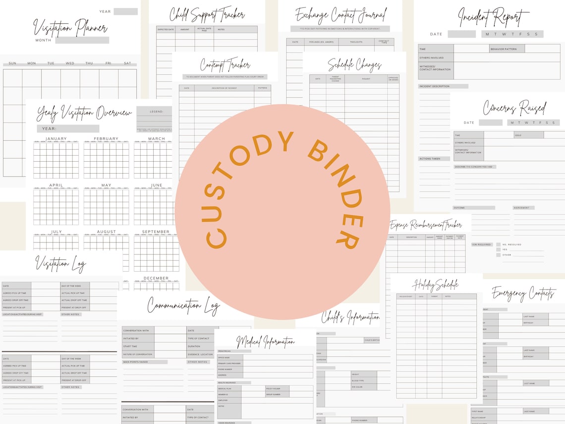 Custody Binder / Coparenting / High-conflict / Narcissist / Court Case ...