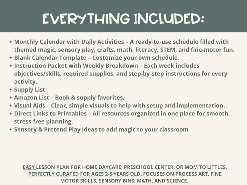 APRIL Preschool Curriculum / Daycare / Preschool / Prek / Lesson Plan ...